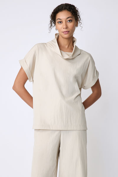 Maggie Top in Khaki Typewriter Cloth – KAL RIEMAN